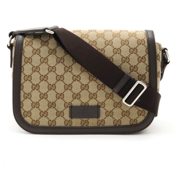 Gucci | Bags | Gucci Gg Canvas Flap Messenger Bag Style 44972 10 ...